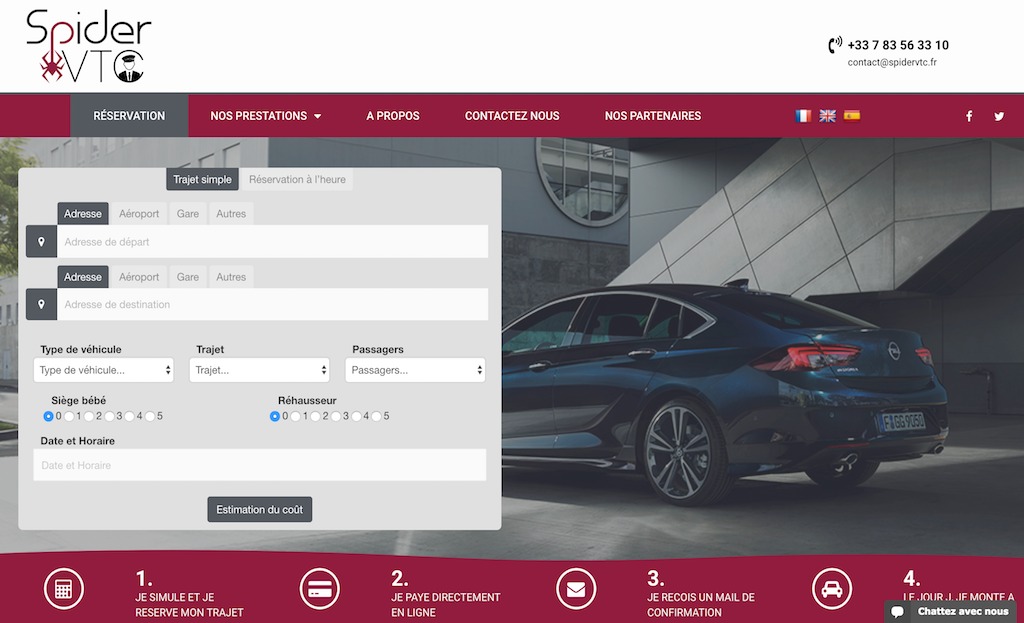 Notre portfolio de site VTC- Site internet VTC
